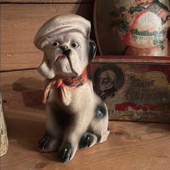 Accents | Vintage 196s Chalkware Bulldog With Hat And Pipe Statue ...